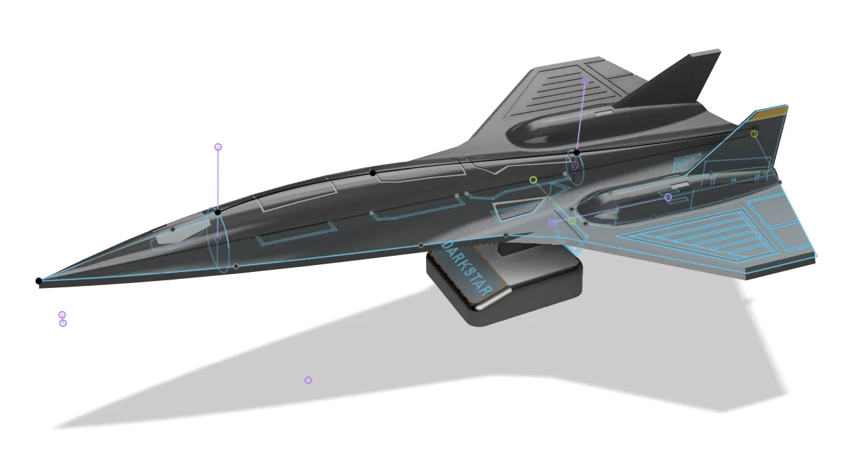 Darkstar Plane Kit Card by planes01 MakerWorld: Download Free 3D Models