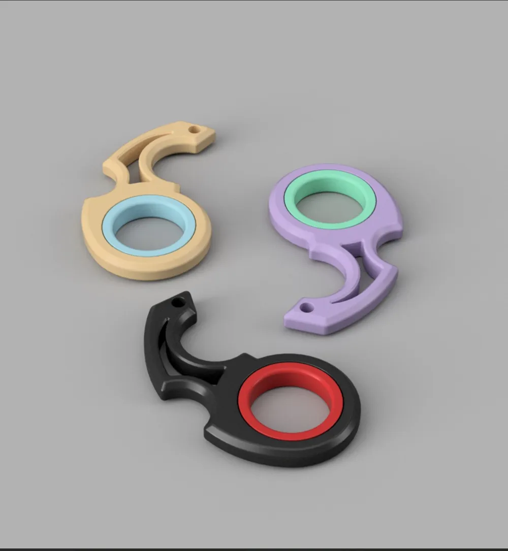 Fully Printable Keychain Spinner by gertrude3d - MakerWorld