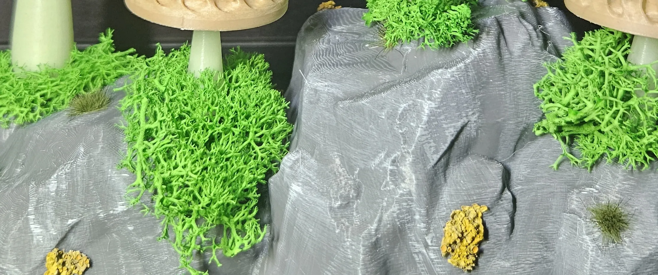 Glow in the dark mushroom diorama Remixed by danshti MakerWorld: Download Free 3D Models