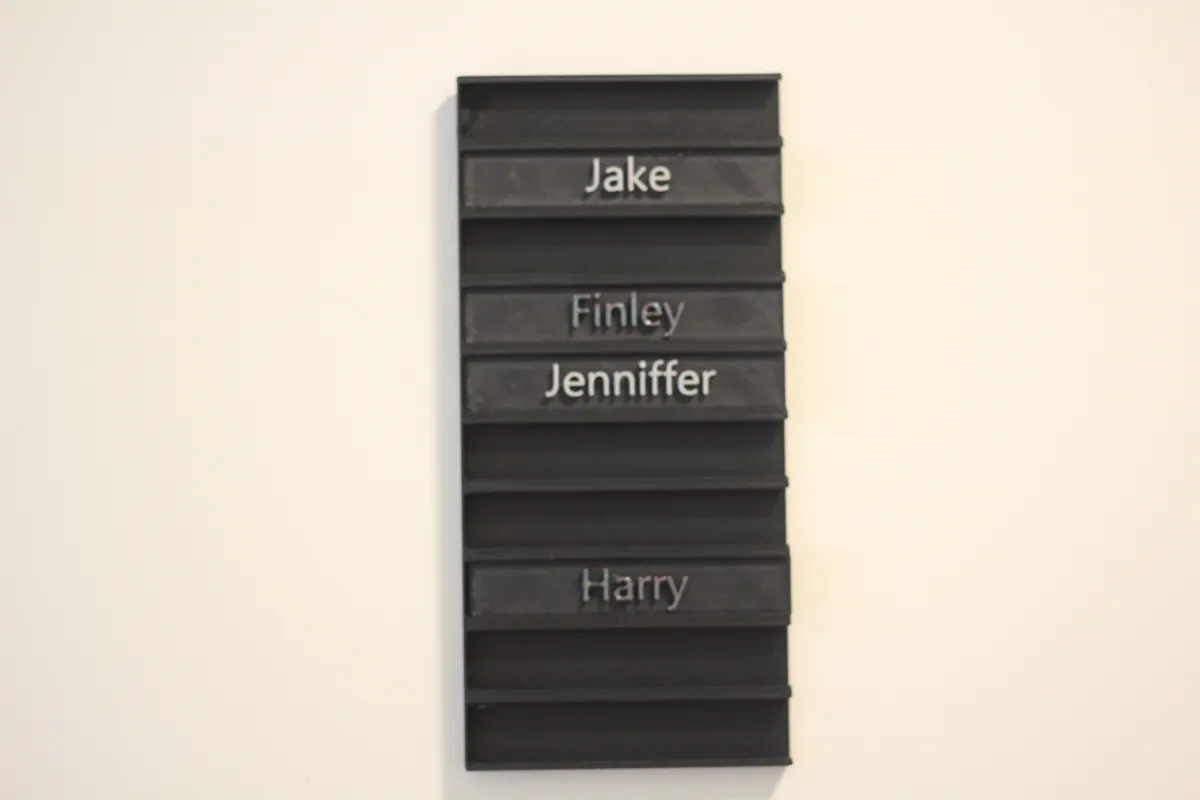 customisable text slider board - Free 3D Print Model - MakerWorld