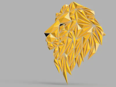 3D Lion on the wall Remixed by Jakub Lattenberg - MakerWorld