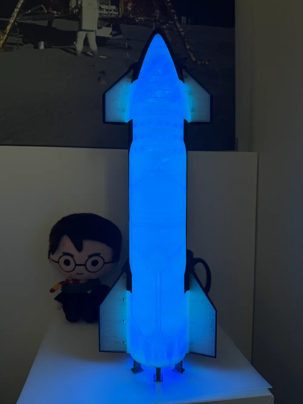 Starship LED lamp glow in the dark by Marcado - MakerWorld