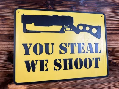 Fallout warning sign by DriftWares - MakerWorld