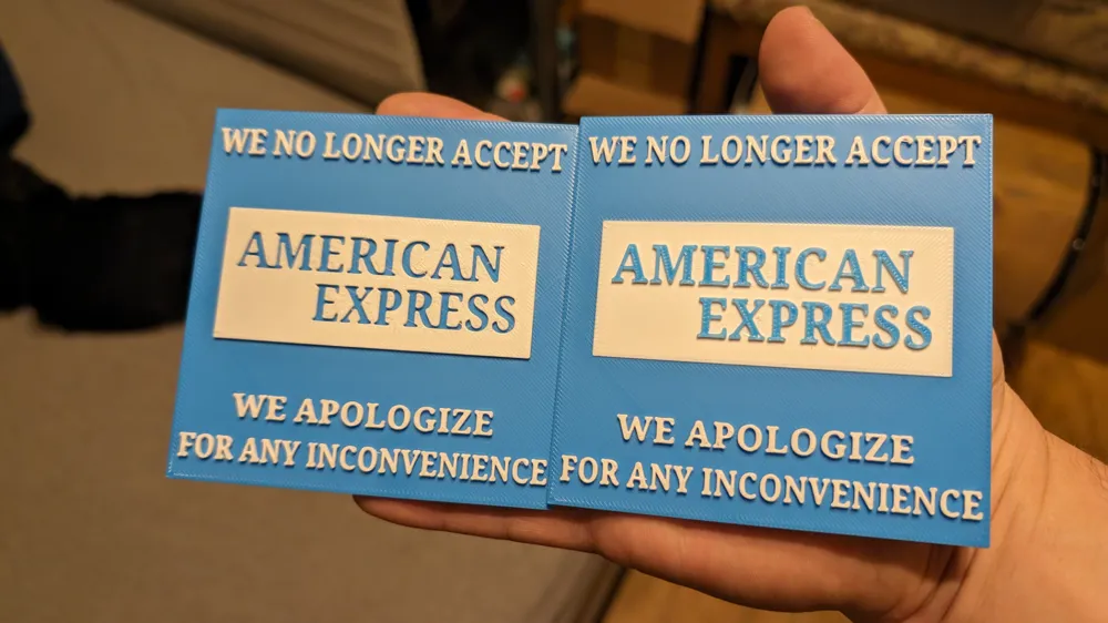 AMEX SIGN CREDIT CARD by Happyhamster96 MakerWorld: Download Free 3D Models