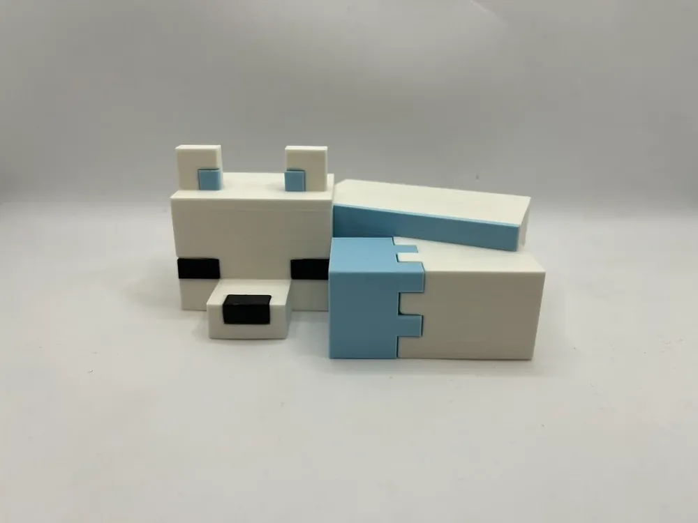 Minecraft Sleeping Arctic Fox Remixed by chuuubert MakerWorld: Download ...