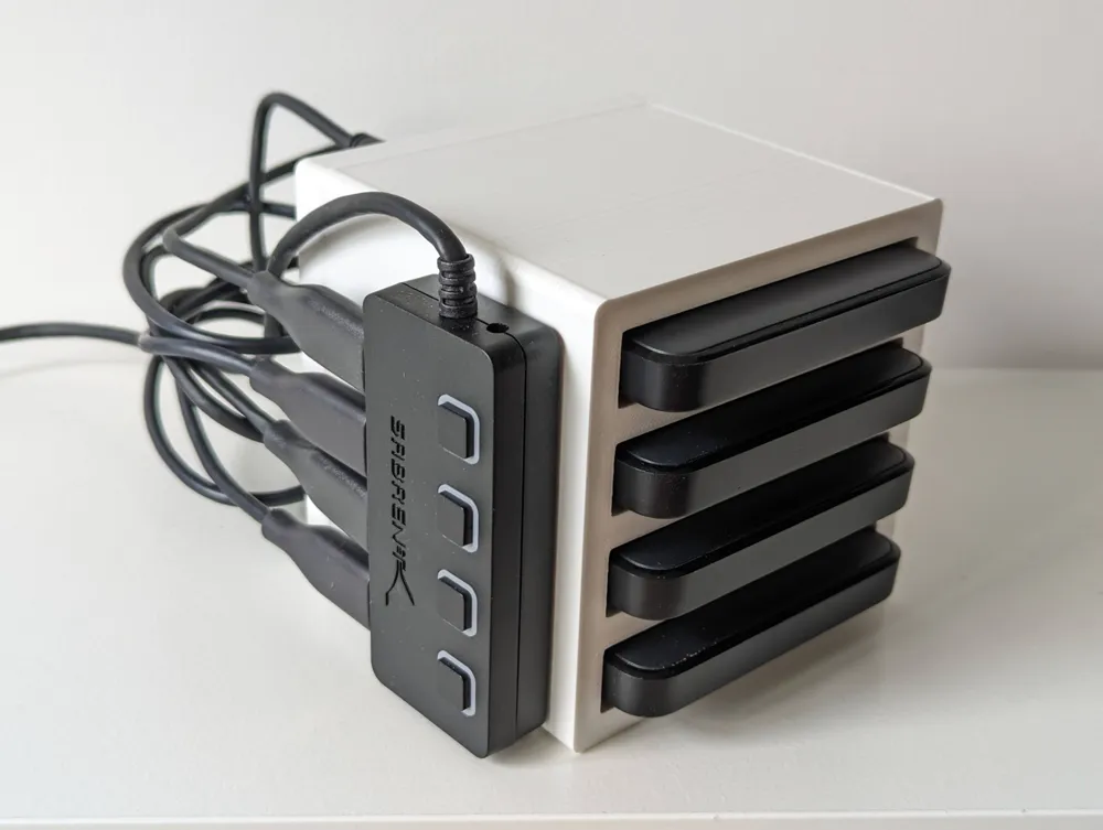 Hard Drive Shelf with USB Hub by Azerty - MakerWorld