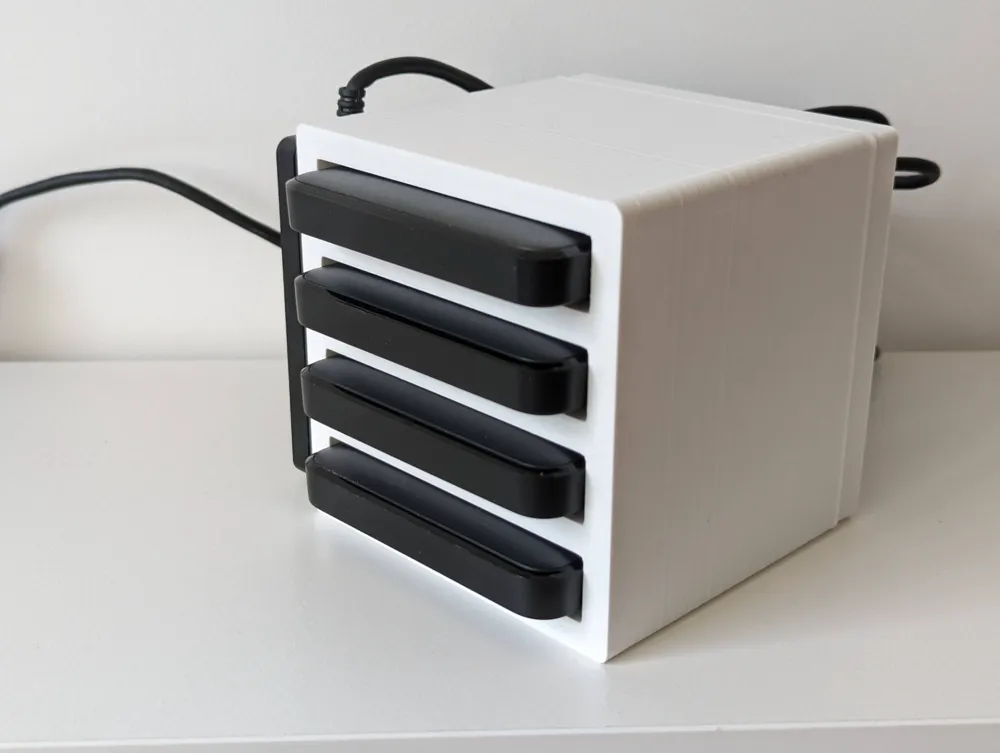 Hard Drive Shelf with USB Hub by Azerty - MakerWorld