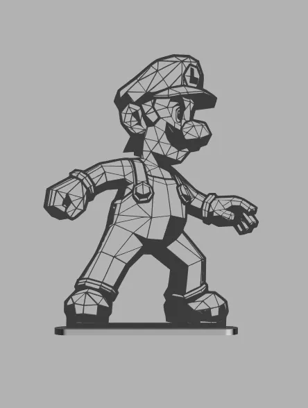 Geometric Mario Low poly by HJ_3D_ - MakerWorld