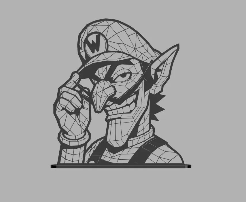 Geometric Mario Low poly by HJ_3D_ - MakerWorld
