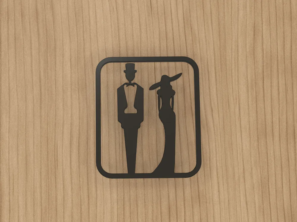 Elegant Bathroom Signs Toilet Men/Women/Unisex by We Be Printin ...