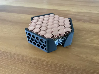 Coaster Holder 4 Nasa Chainmail Hex by @tooclewell by Benjiman - MakerWorld