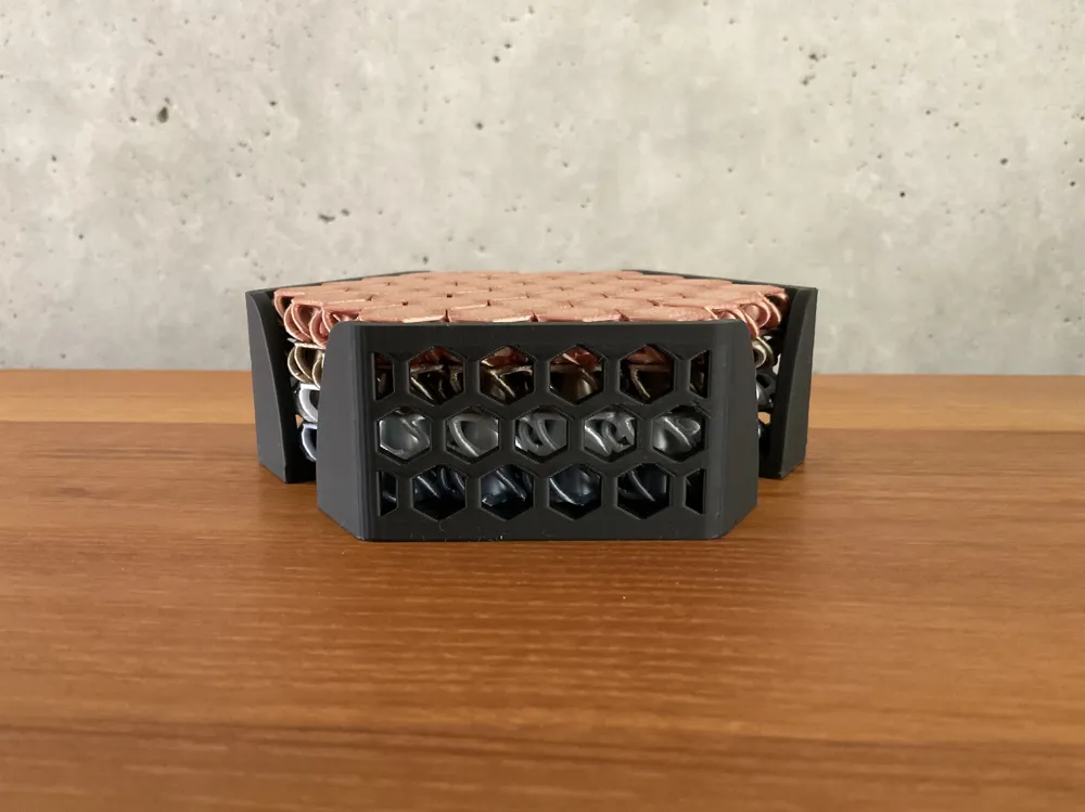 Coaster Holder 4 Nasa Chainmail Hex by @tooclewell by Benjiman - MakerWorld