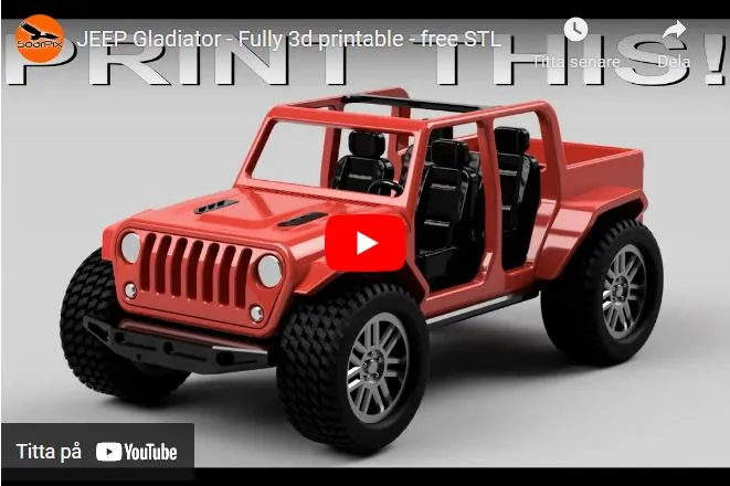 Open JEEP Gladiator style - fully printable - Free 3D Print Model ...