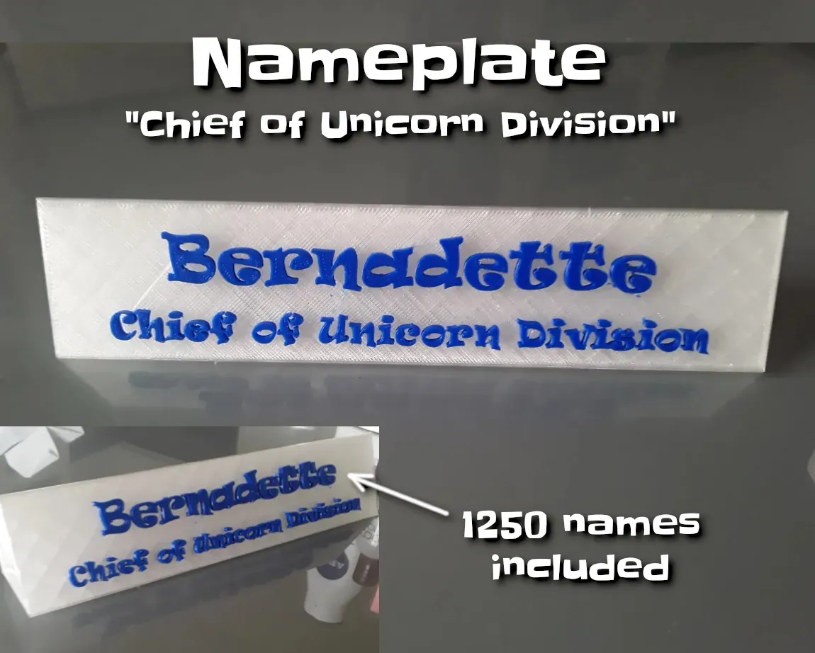 Nameplate - Free 3D Print Model - MakerWorld