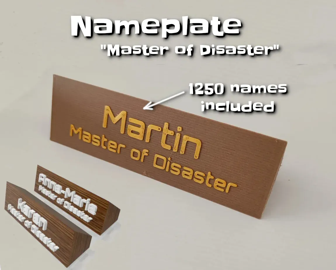 Nameplate by Makkuro MakerWorld: Download Free 3D Models