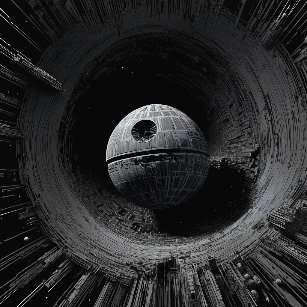 Death Star Meets Black Hole - 3D! Remixed by brentglover1970 - MakerWorld