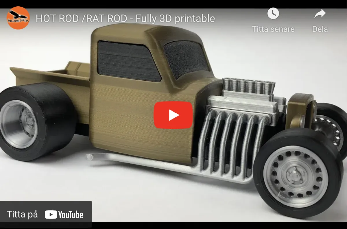 HOT ROD / RAT ROD - Fully 3D printable by soarpix MakerWorld: Download ...