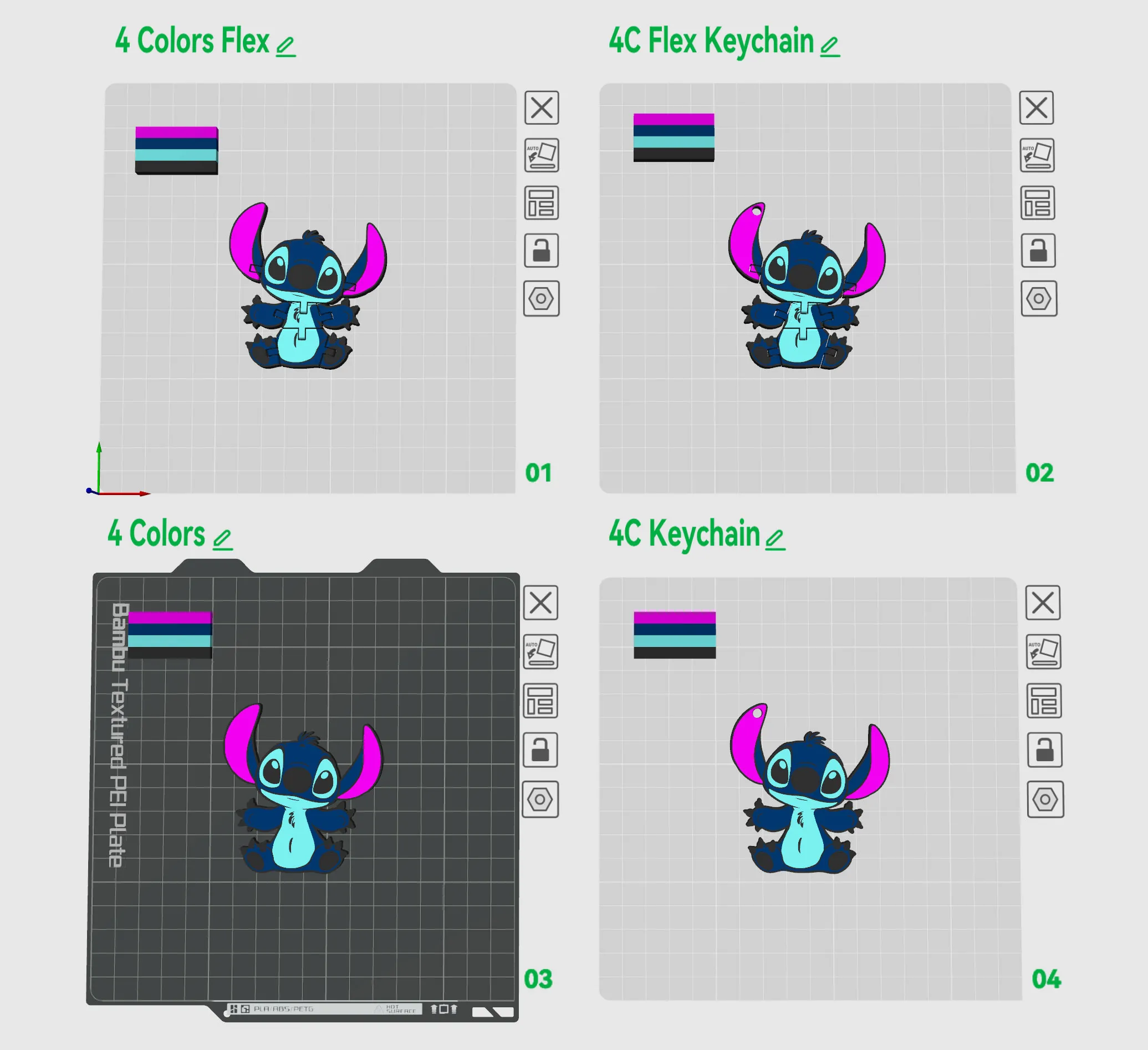 Flexi Stitch AMS Ready, Keychain, No Flexi, No AMS - Free 3D Print ...