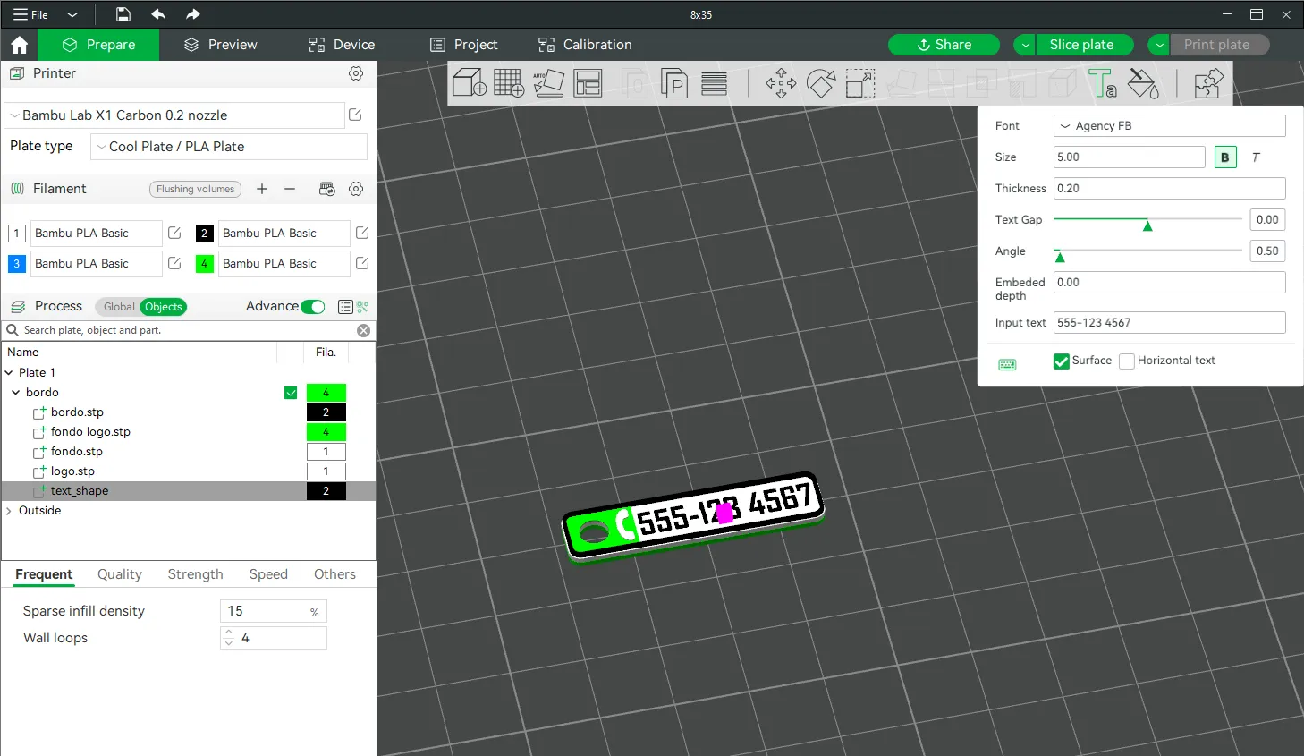 Phone number key ring by 123cut - MakerWorld