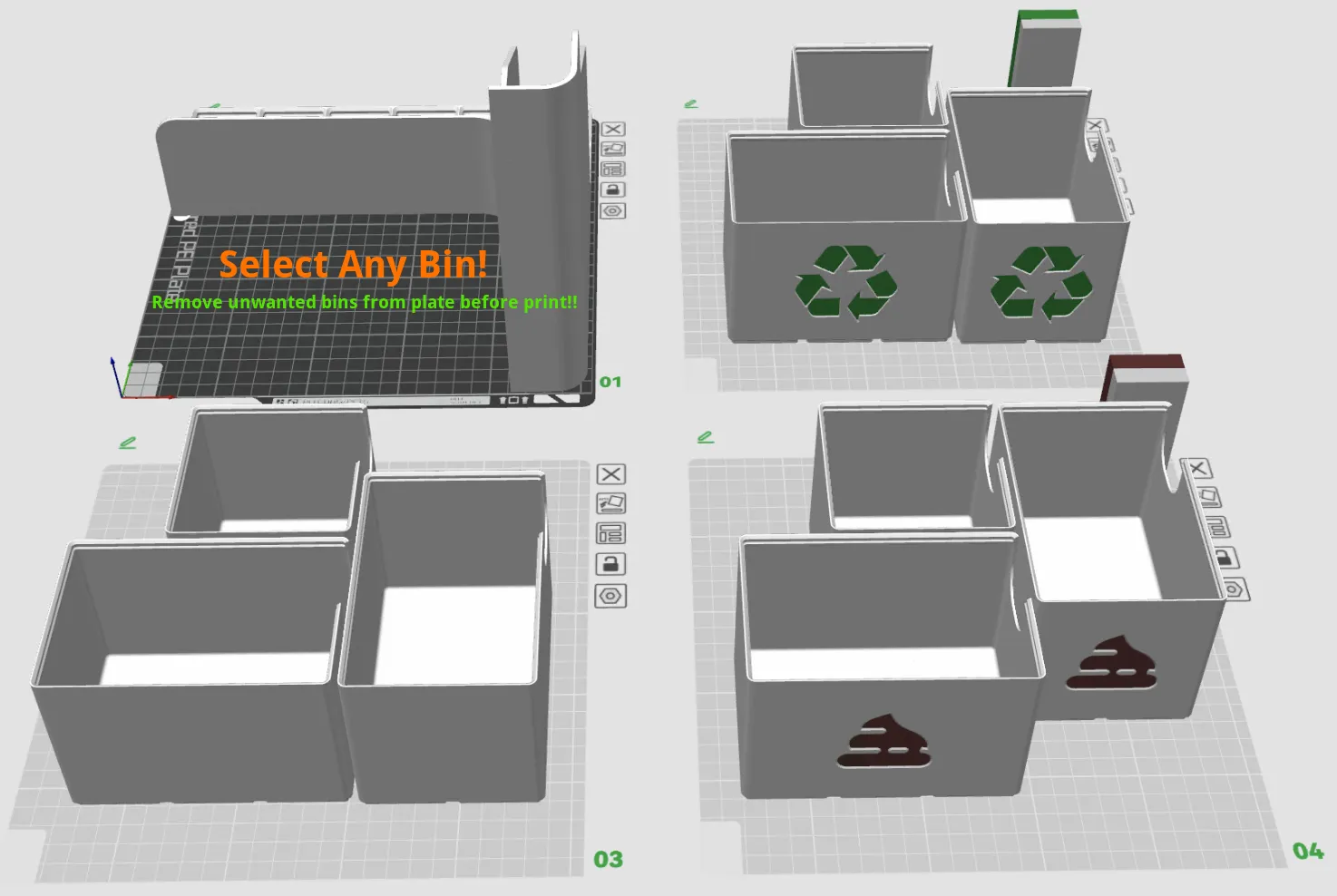P1S X1C Poop Chute with Gridfinity Base and "Loo" by robosquiggles ...
