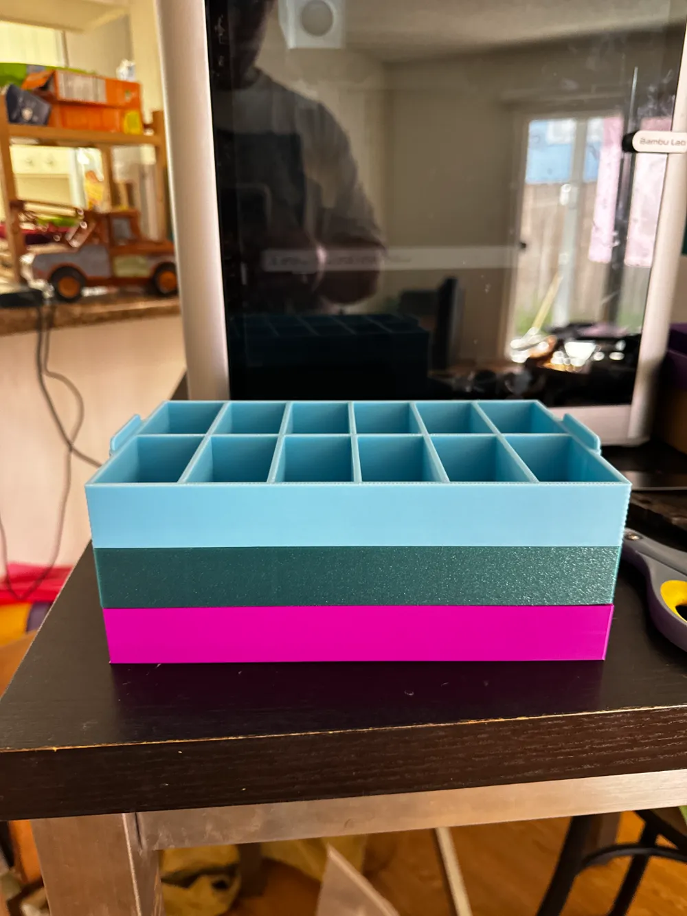 Stackable Parts Trays 4 or 12 compartments by Frankie Biordi - MakerWorld