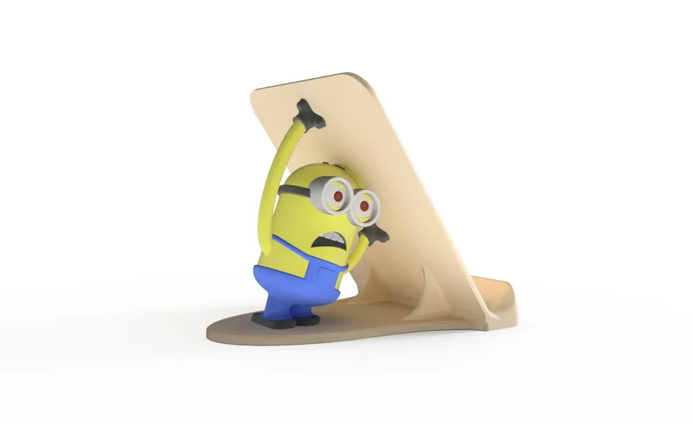 Minion phone stand Remixed by ATTV85 MakerWorld: Download Free 3D Models
