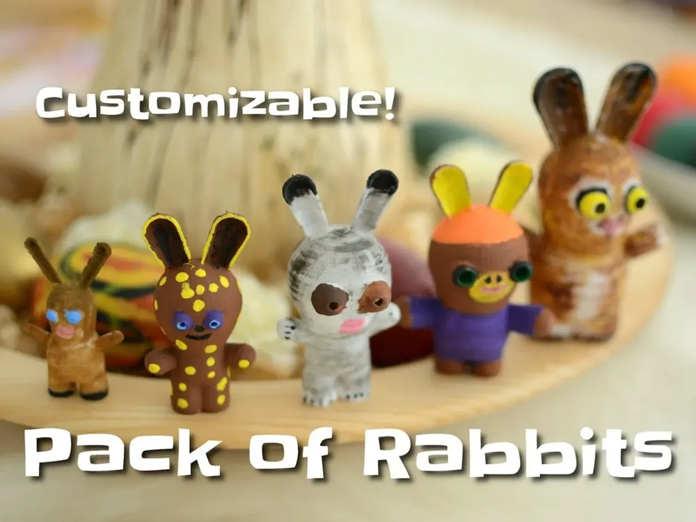 100 bunnies - customizable by Makkuro - MakerWorld