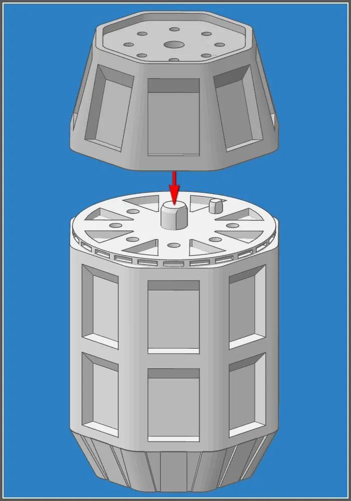 Astromech N-3d0 Customizable Droid - Free 3D Print Model - MakerWorld