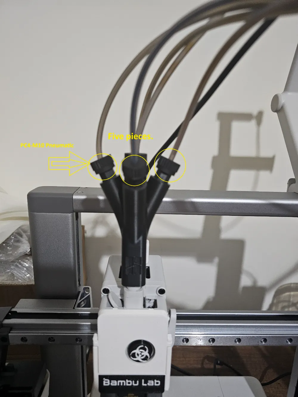 a1 / a1 mini Ams lite filament hub 5 in 1 / 5 way by BblackmilkK ...