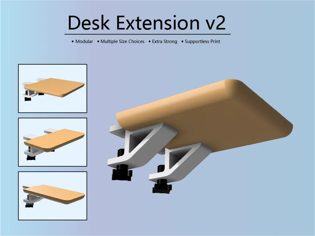 Clamp Shelf - Desk Extension by GRFN Prints MakerWorld: Download Free ...