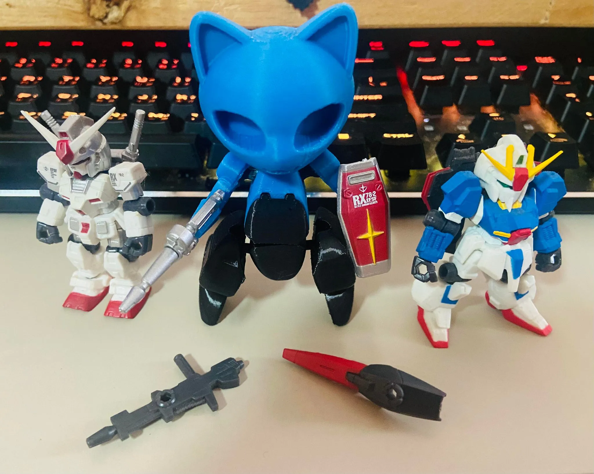 CX-0 Robot Cat (head parts-type2) by kemono_works MakerWorld: Download ...