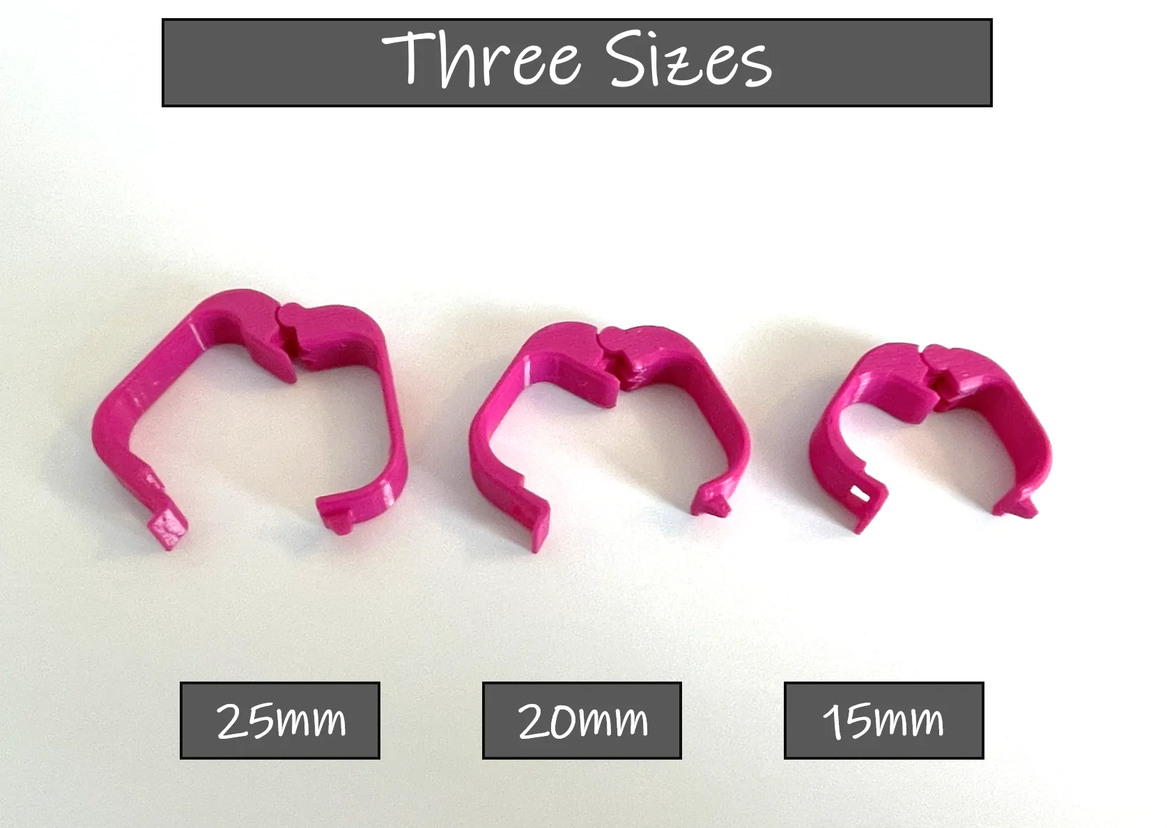 Heavy Duty Plant Clips with Hinges - Three Sizes - Free 3D Print Model ...