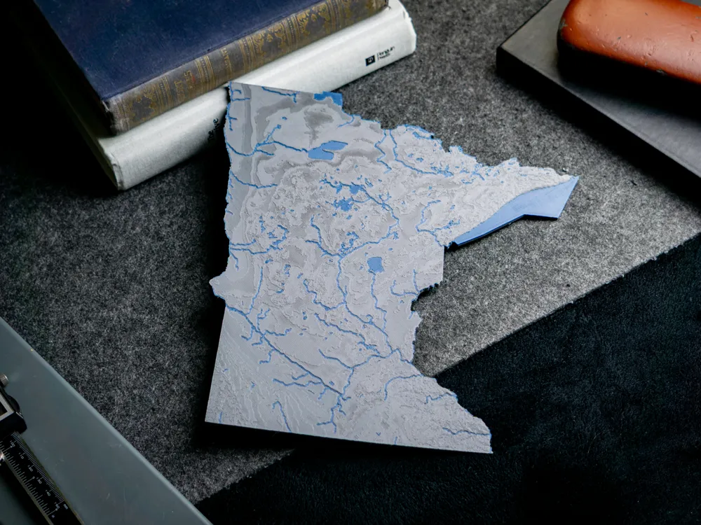 Minnesota, USA (MN) Topographic Map by Anson Liu MakerWorld: Download ...