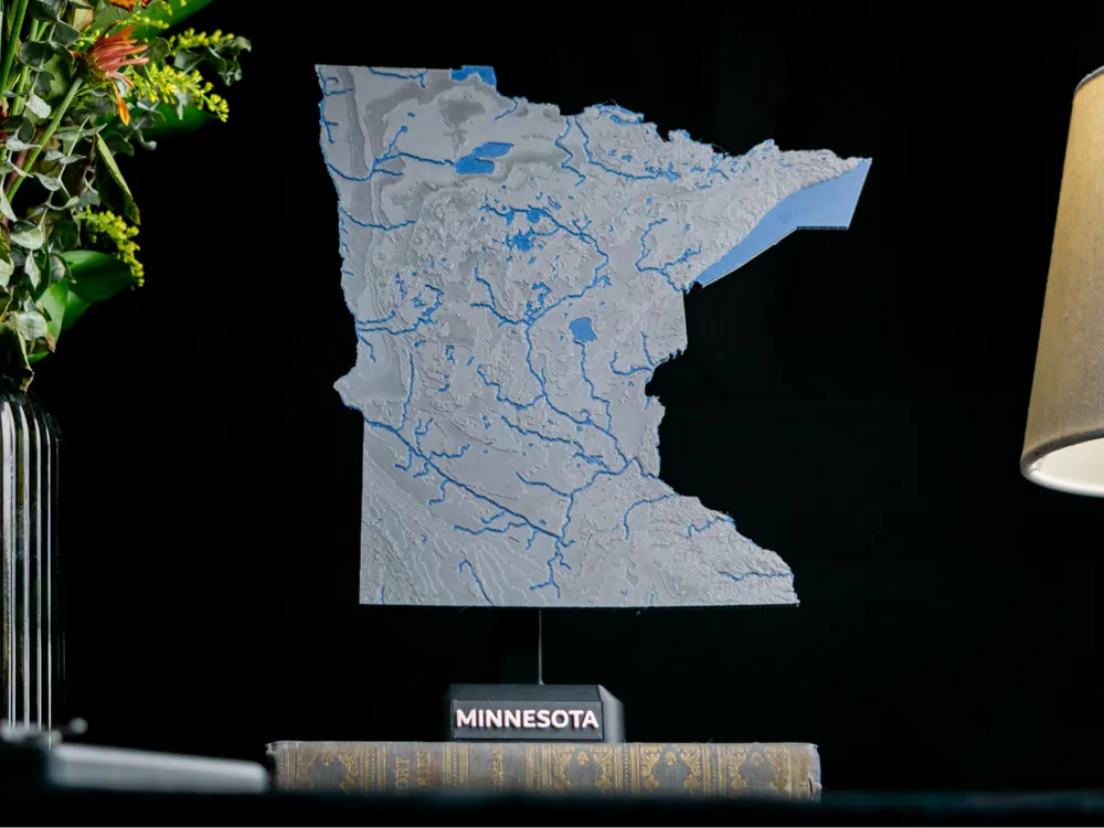 Minnesota, USA (MN) Topographic Map by Anson Liu MakerWorld: Download ...