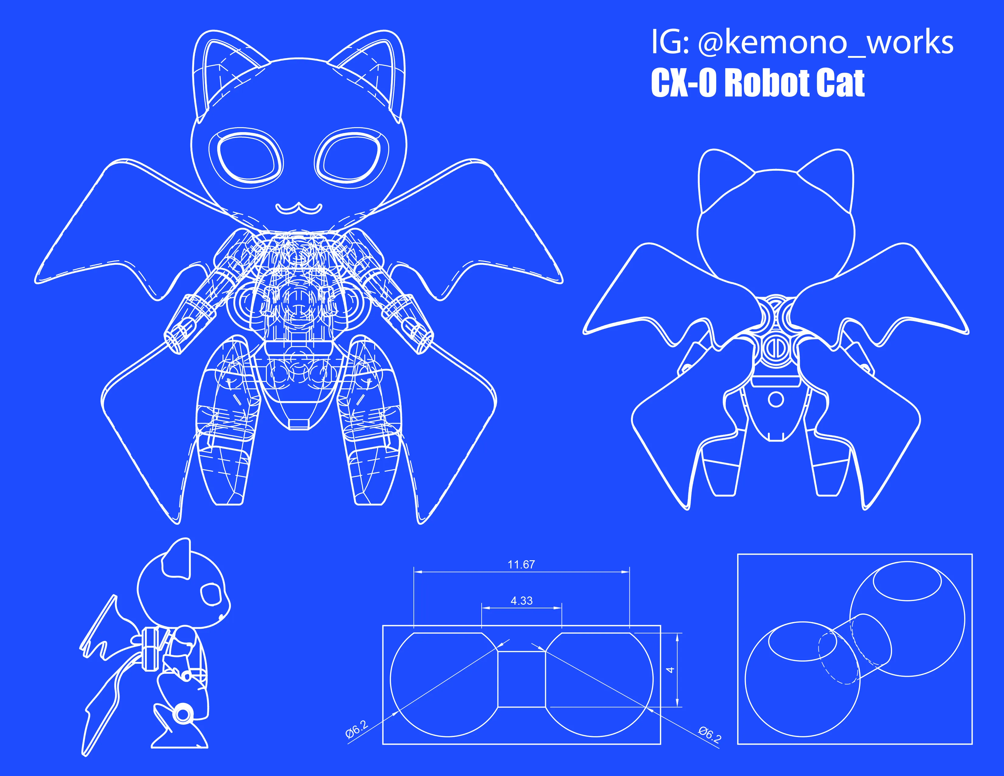CX-0 Robot (movable tail parts) by kemono_works - MakerWorld