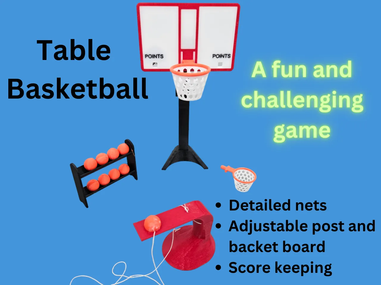 Table Basketball by Darren MakerWorld: Download Free 3D Models