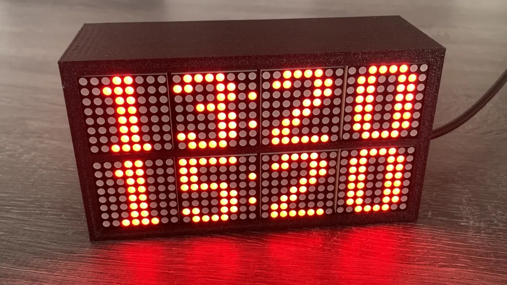 Wemos D1 mini & Max7219 Clock by Ondra Hladík - MakerWorld