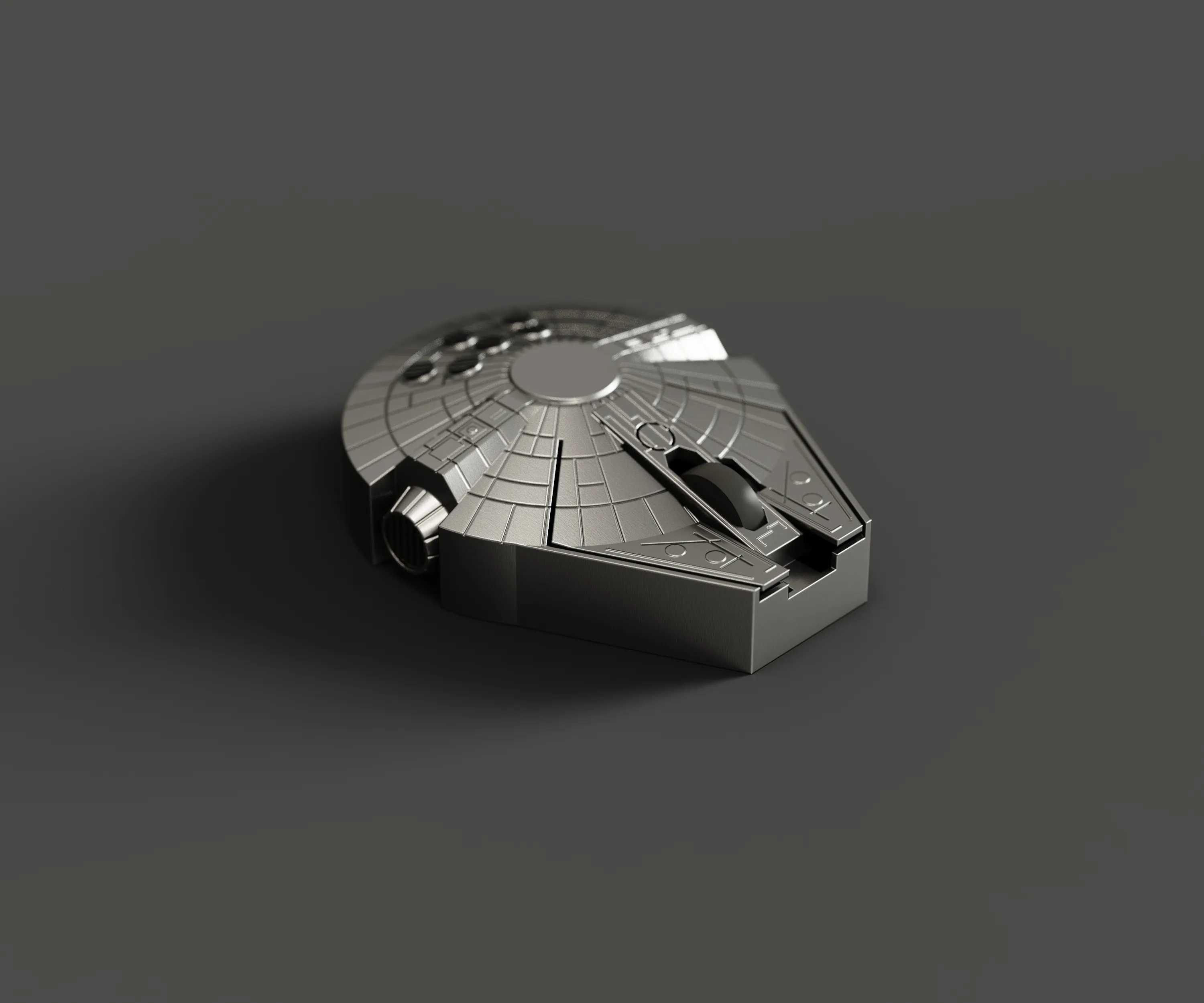 Millennium Falcon Wireless Mouse - Free 3D Print Model - MakerWorld