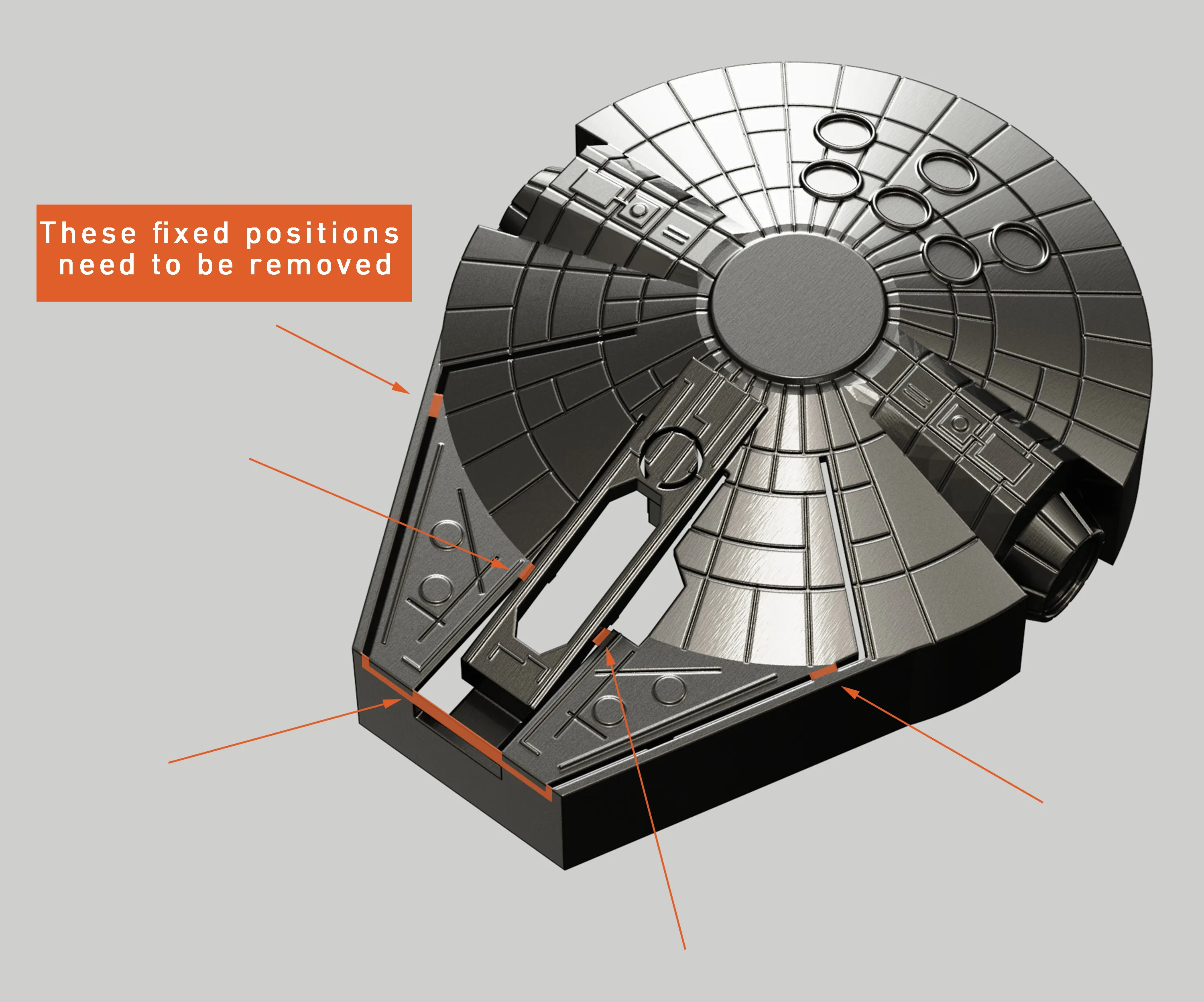 Millennium Falcon Wireless Mouse - Free 3D Print Model - MakerWorld