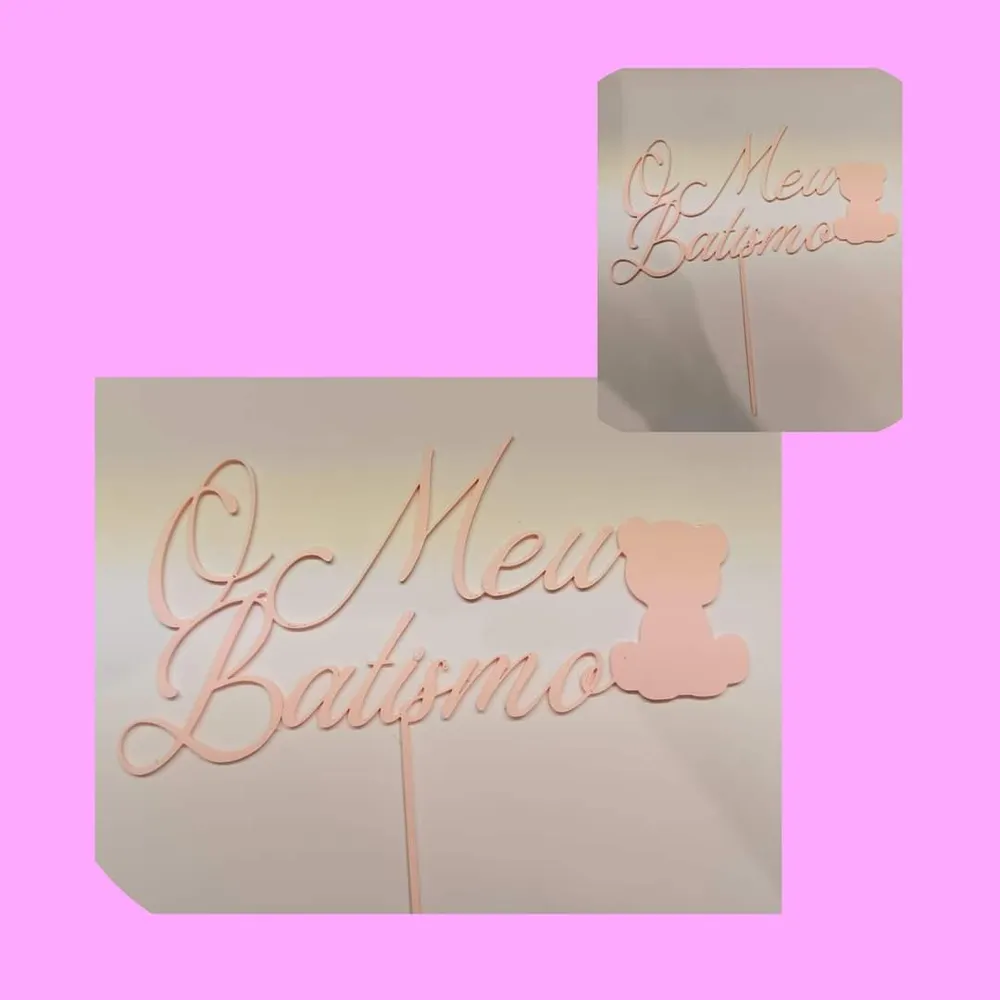 Topper bolo - Batismo by Henrique Nogueira - MakerWorld