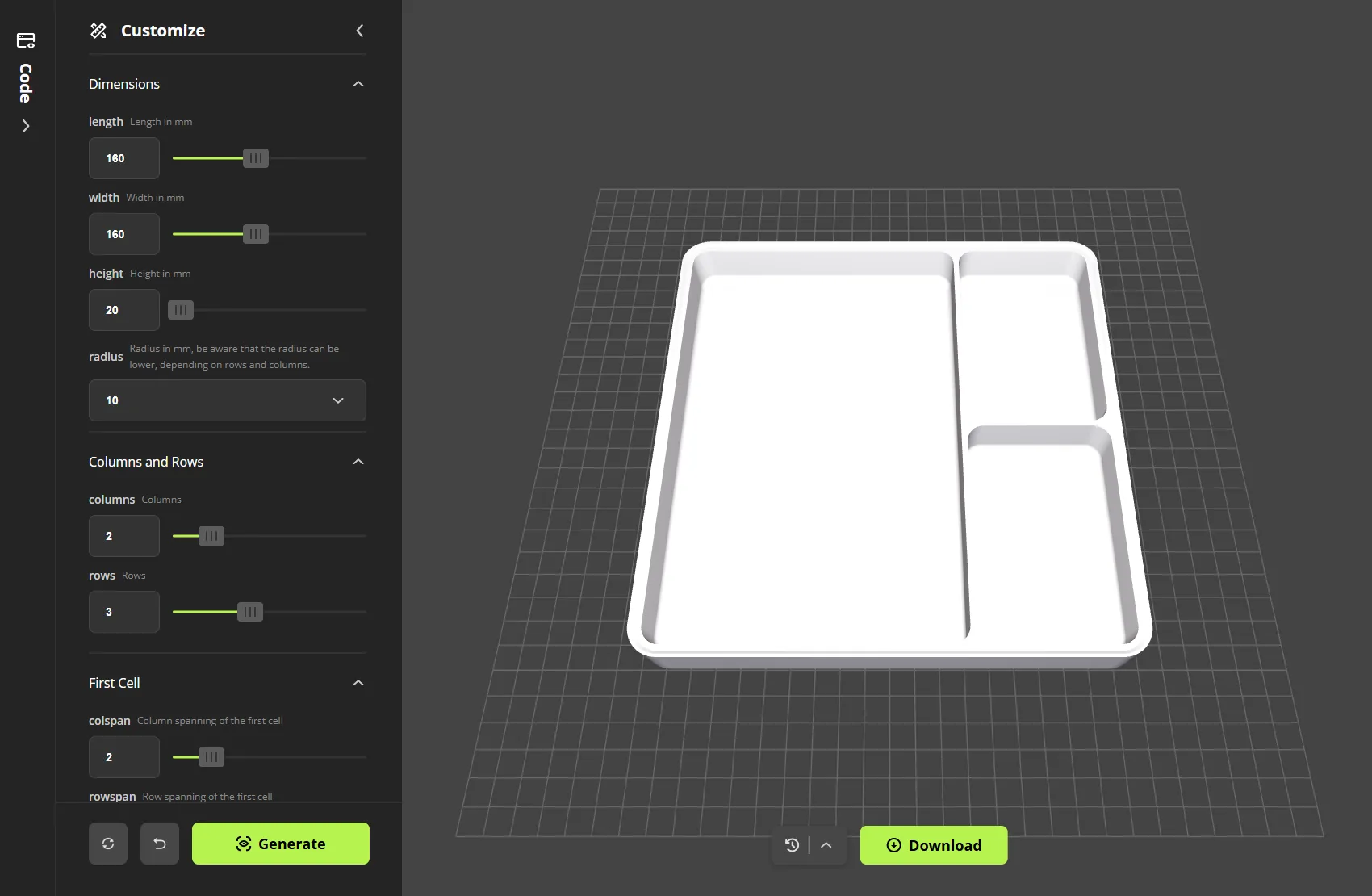 Parametric Sorting Tray by Benjamin Kott MakerWorld: Download Free 3D Models