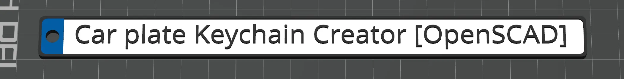 Car plate Keychain Creator [OpenSCAD] by Yarn 🎖️ MakerWorld: Download ...