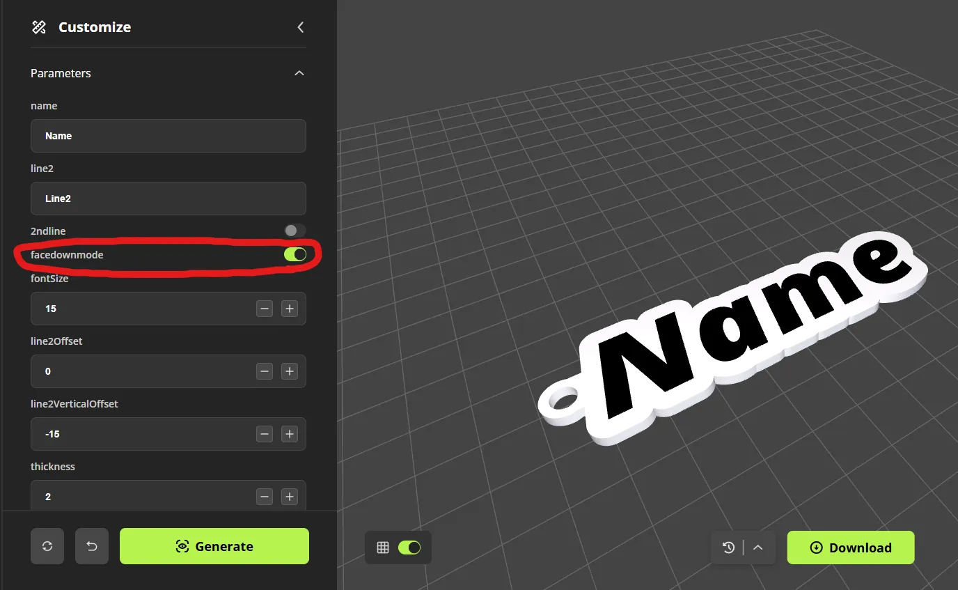 Custom Name Keychain Generator by busterblake27 MakerWorld: Download ...