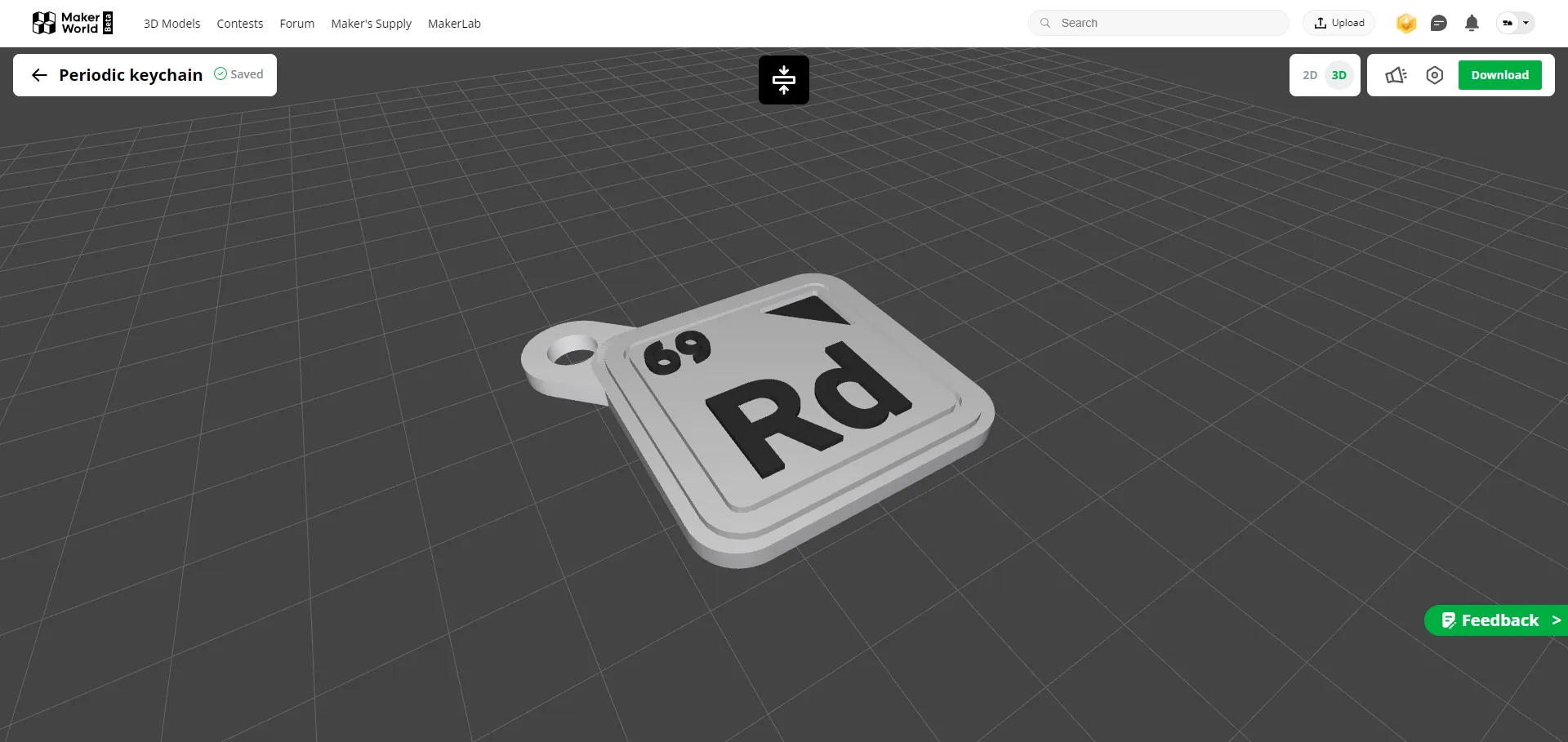 Keychain Personal Periodic Table Initial - Free 3D Print Model - MakerWorld