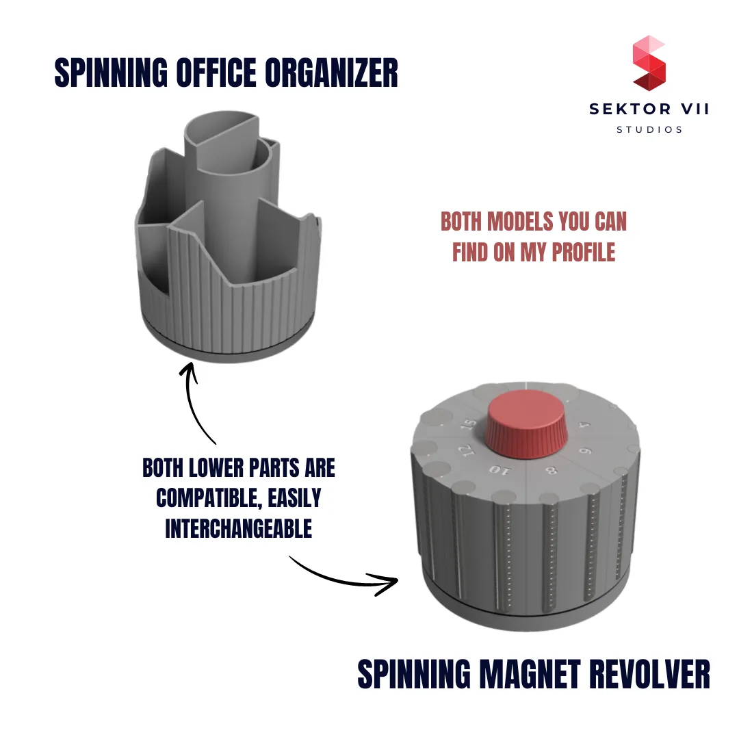 SPINNING DESKTOP ORGANIZER - Sektor 7 Studios | Nexprint: Free 3D Model Downloads