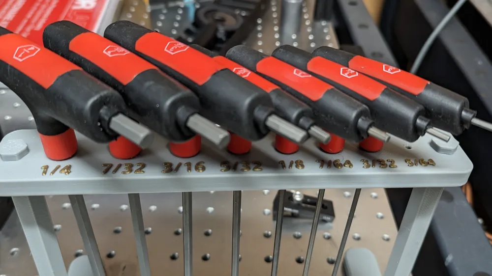 T-Handle Allen Key Organizer Rack by JohnnyFeng - MakerWorld