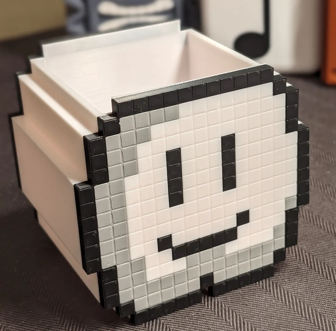 Planter Empty Block Super Mario Self-Watering 3" by anselor - MakerWorld