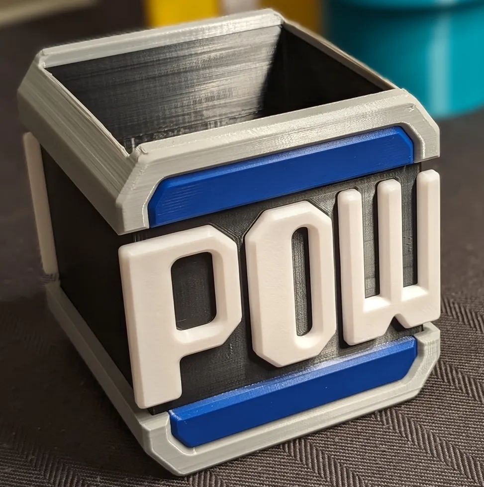Planter Empty Block Super Mario Self-Watering 3" by anselor - MakerWorld