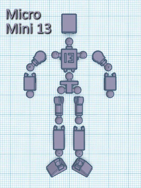 Micro Mini 13 Jointed Action Figure Remixed by scottg MakerWorld: Download Free 3D Models
