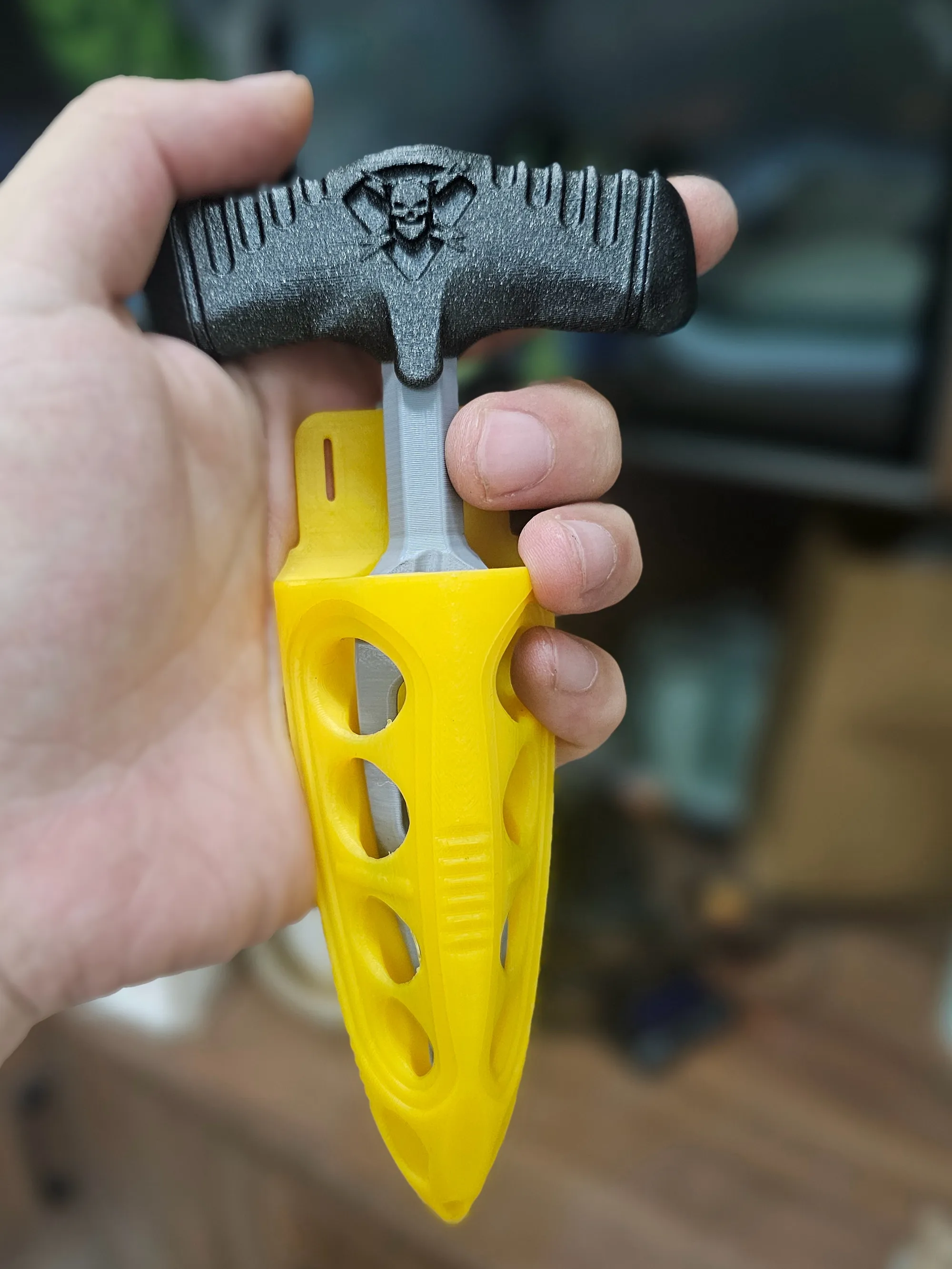 M48 Cyclone Push Dagger Toy Knife 玩具刀带鞘 by 补补觉去 - MakerWorld